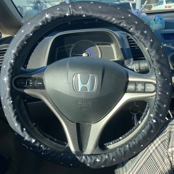 Lightly Padded Non Slip Steering Wheel Cover - Stars - Car Accessory ...