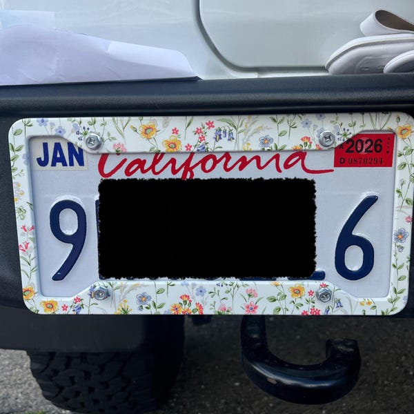 Wildflowers Too License Plate Cover- Car Accessory- Flower License ...
