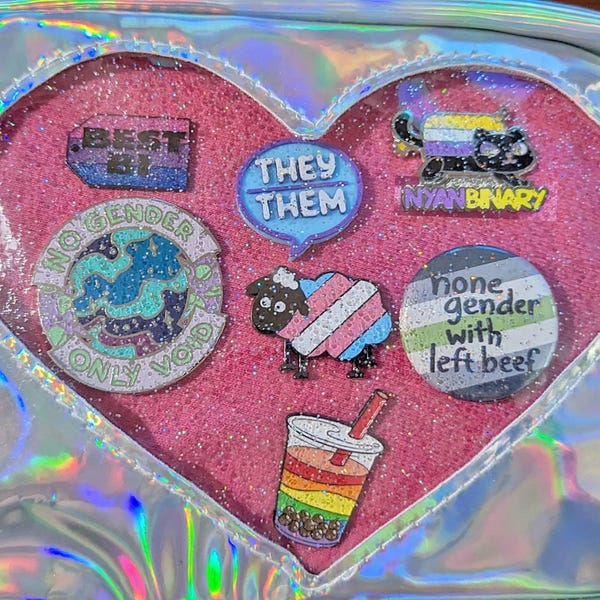 Pronouns Pins - She/her, He/him, They/them, Any Pronouns - 3D Printed ...