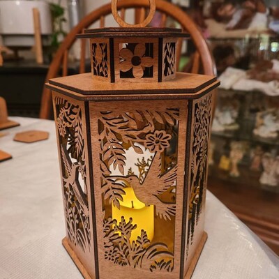 Rose Box Laser Cut Gift Box Envelope Home Décor Decorative Wedding Card ...