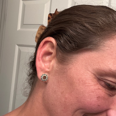 16G 14K Solid Gold Hinged Clicker/cartilage Hoops/helix Earrings/cz ...