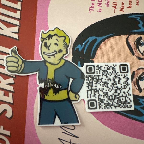 Custom Vinyl Die Cut QR Code Sticker, Custom Logo Sticker, Personalized ...