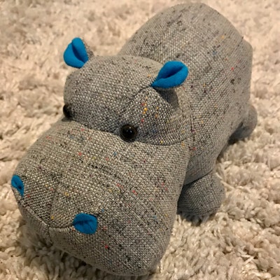 Stuffed Animal Hippo PDF Sewing Pattern & Tutorial Sewing Project ...