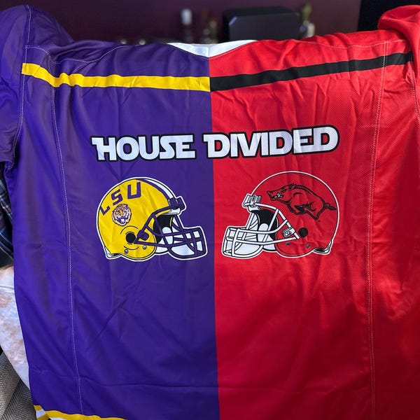 Custom Two Football Team Jersey, House Divided Football Jersey, House ...