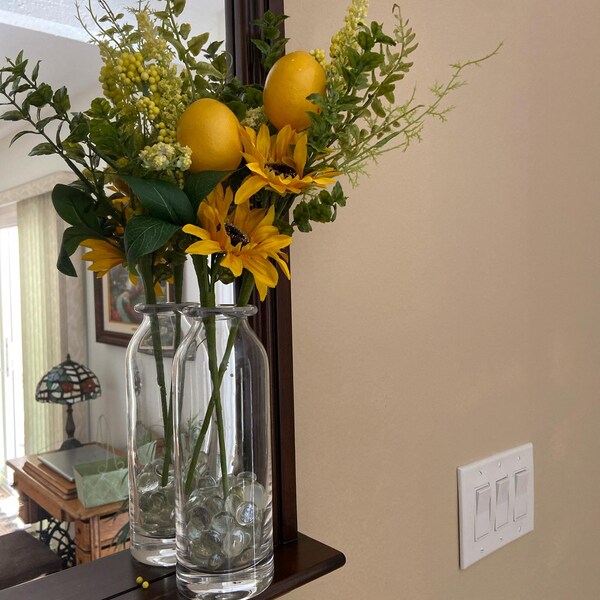 14 Gray Roses Buds, Long Stems, Bush Bouquet, Artificial Roses, Silk ...