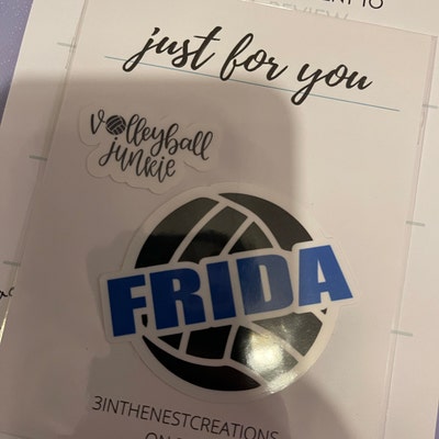 Personalized Volleyball Name Sticker, Custom Name Sticker, Volleyball ...