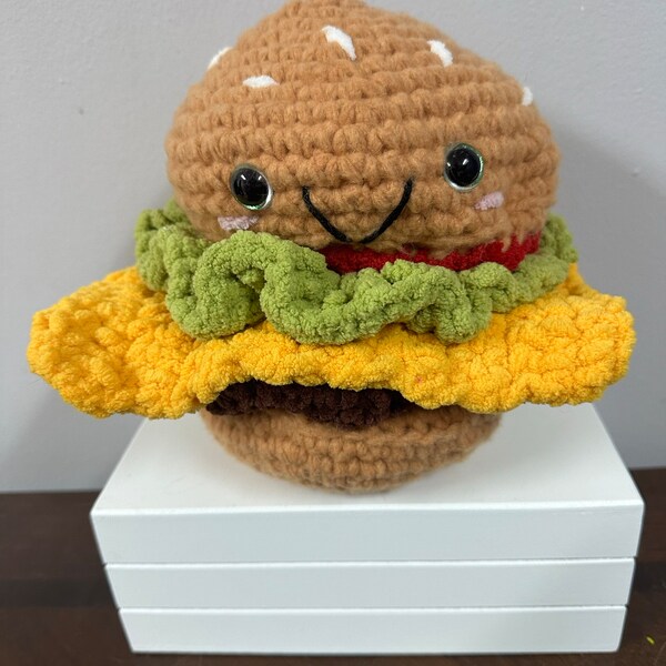 Burger Crochet Pattern! PATTERN ONLY! PDF Download Amigurumi Beginner ...