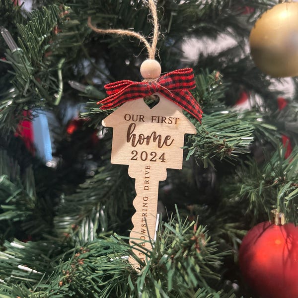Our First Home Christmas Wooden Engraved Ornament 2025 | My First Home ...