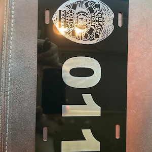 Police // Personalized Laser Engraved License Plate // Deputy ...
