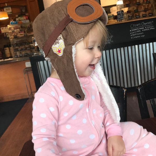 Baby Aviator Hat Toddler Pilot Hat Bomber Hat Childs Aviator With ...