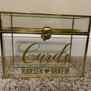 Cards Vinyl Decal, Wedding Card Box Decal, Wedding Venue, Gift Box ...