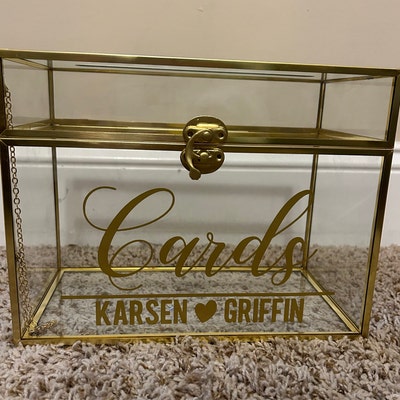 Cards Vinyl Decal, Wedding Card Box Decal, Wedding Venue, Gift Box ...