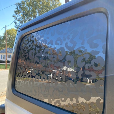 Leopard Cheetah Print Rear Window Decals Fit Jeep Wrangler Unlimited ...