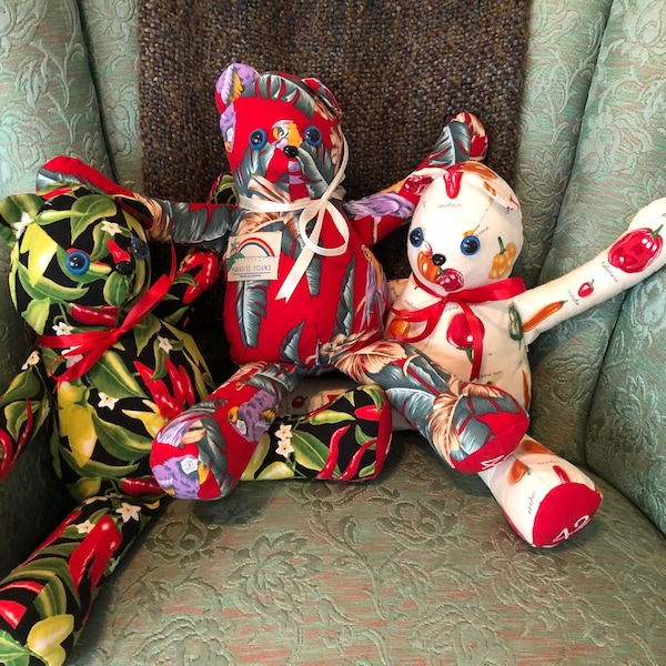 Personalized Memory Bear Crafted From Cherished Clothing: Commemorative ...