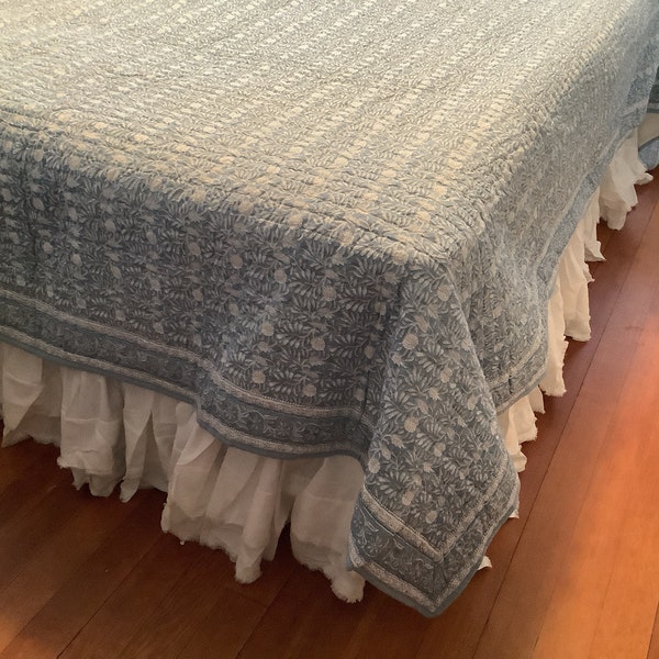 Fringe Ruffle Gathered Bed Skirt - 8