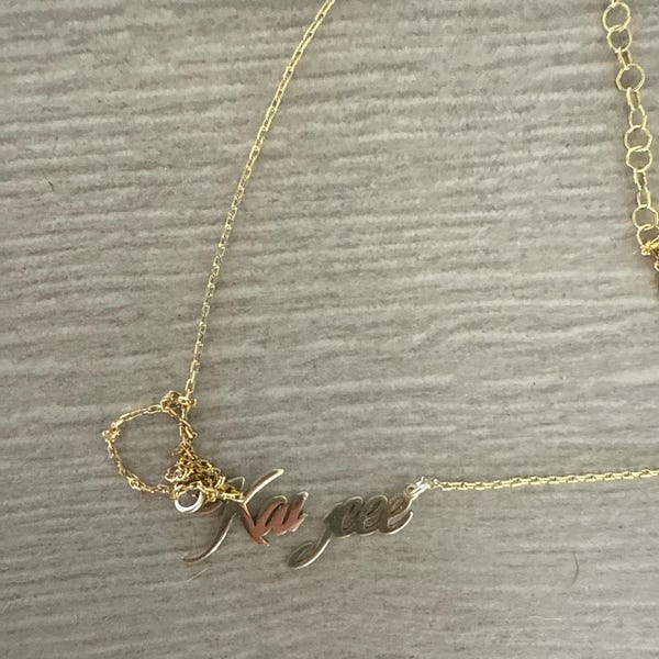 Gold Pray Necklace | 14K Solid Gold Circle Necklace, Gift for Her ...