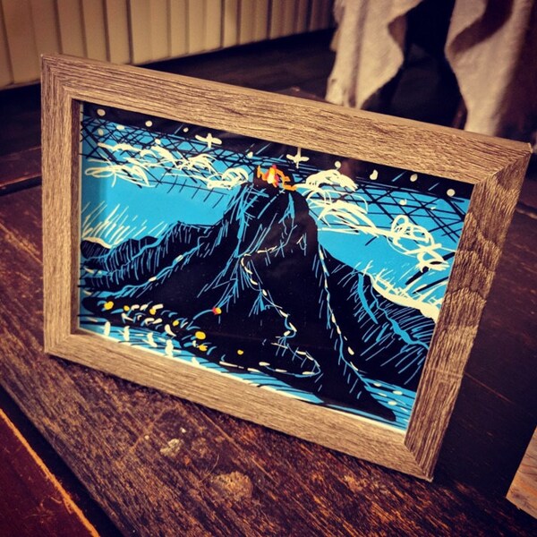 Print Crayon Drawing Alien Space Jockey Craft Sizes 8 X 12 to Poster - Etsy