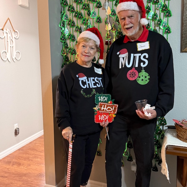 Chest Nuts Christmas Sweatshirts Couples Christmas Shirts Family ...