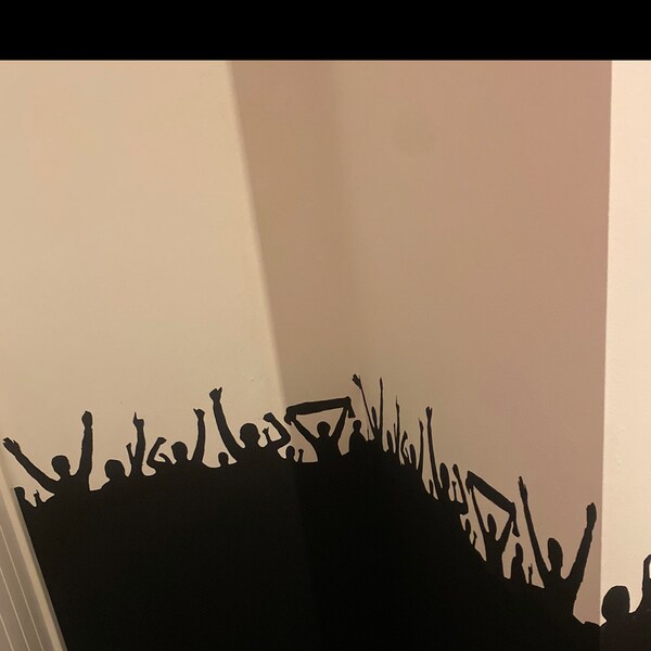 Football Crowd Wall Painting Stencil: Reusable Sports Fans Decor, Kids ...