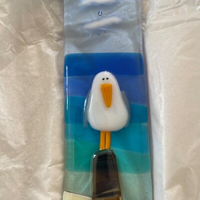 Christmas Tree Fused Glass Decoration With 2 Robins - Etsy UK