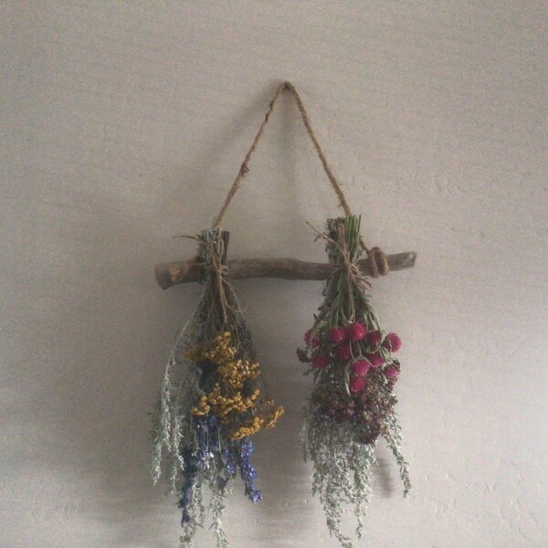 German Statice Wreath, Blue Globe Thistle Wreath, Dusty Miller Wreath ...