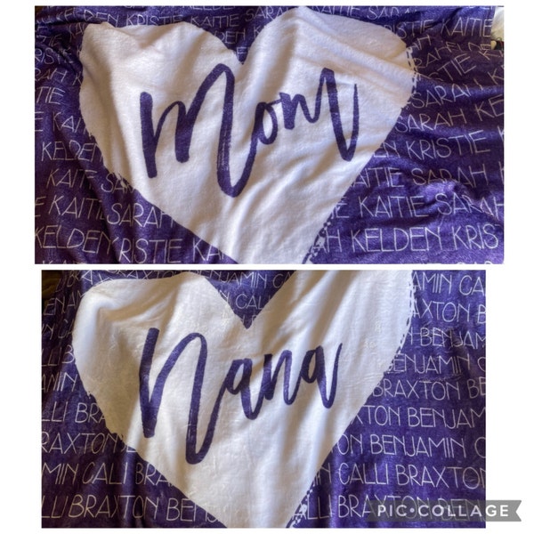 Personalized Grandparent Blanket, Personalized Nanny Blanket ...