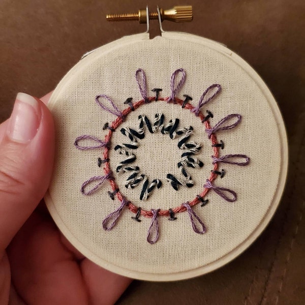 Rainbow Brain Embroidery Pattern, Brainbow, Beginner Embroidery PDF ...