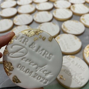 CUSTOM Names Mr and Mrs With Date Cookie Biscuit Stamp Fondant - Etsy UK