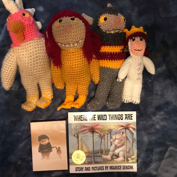 PATTERN Pdfs PATTERNS Wild Things Are Wild Set of Four Crochet Doll ...