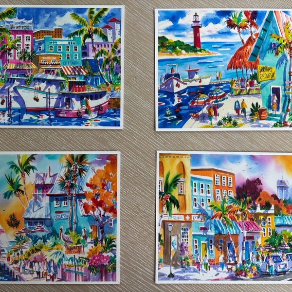 Key West Art, Original Watercolor Painting, Negley Watercolors, Florida ...