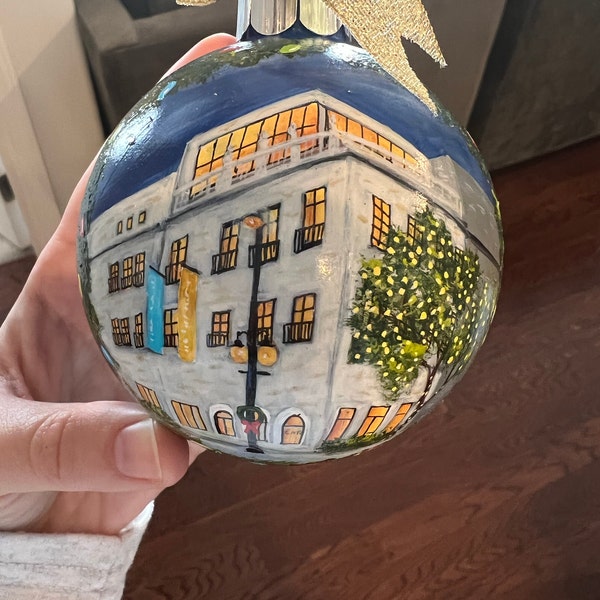 Custom Schoolhouse Christmas Ornament Painted With Your Childs School ...