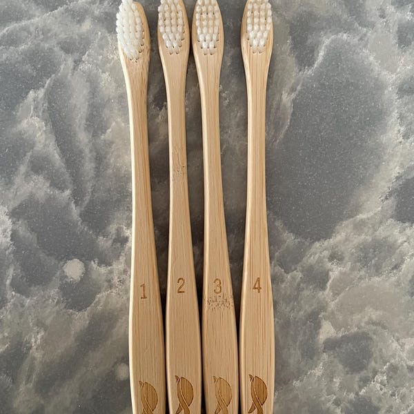 Sea Turtle Plant-based Bristles Bamboo Toothbrush - Pack of 4 - Soft ...