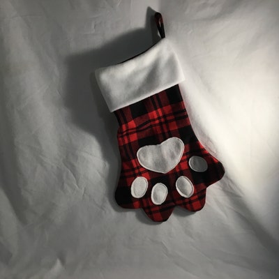 Animal Paw Stocking Sewing Pattern & Tutorial Christmas Holiday Easy ...