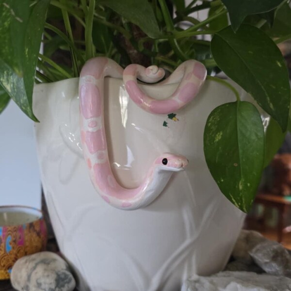 1 Snake Sculpture, or Bookcase Snake, or Planter Snake, or Table Top ...
