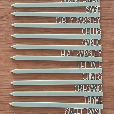 Custom Plant Tags Custom Names Herb Spice Vegetable Veggie Patch Flower ...