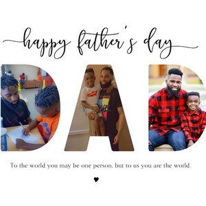 Father's Day Print, Custom Photo Print, Dad Collage Wall Art, Daddy ...