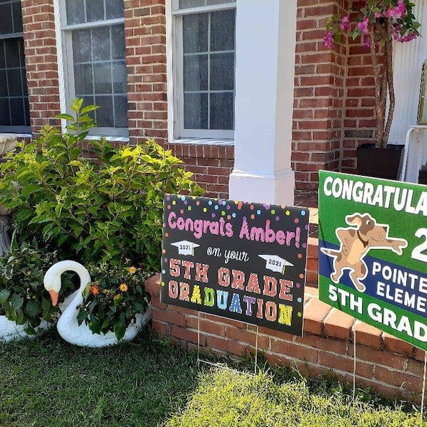 5th Grade Graduation Yard Sign Elementary Graduation 2025 12x18 or ...