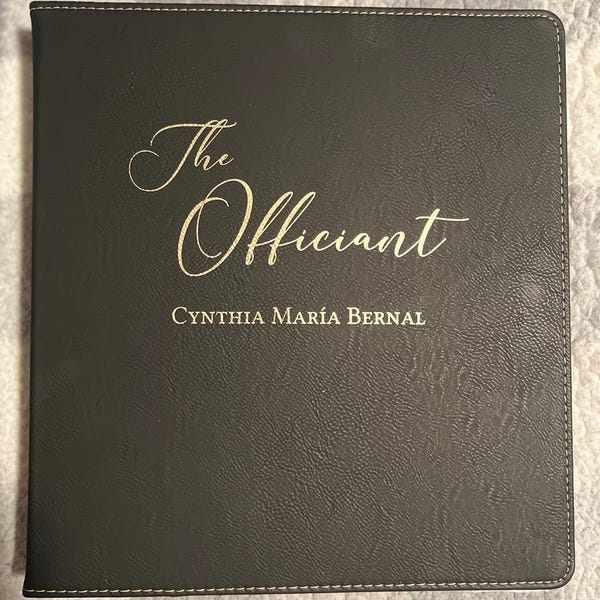 Officiant Personalized Binder, 3 Ring Binder, Wedding Planner, Photo ...