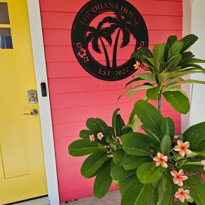 Personalized Tropical Patio or Pool Sign, Custom Tropical Sign - Etsy