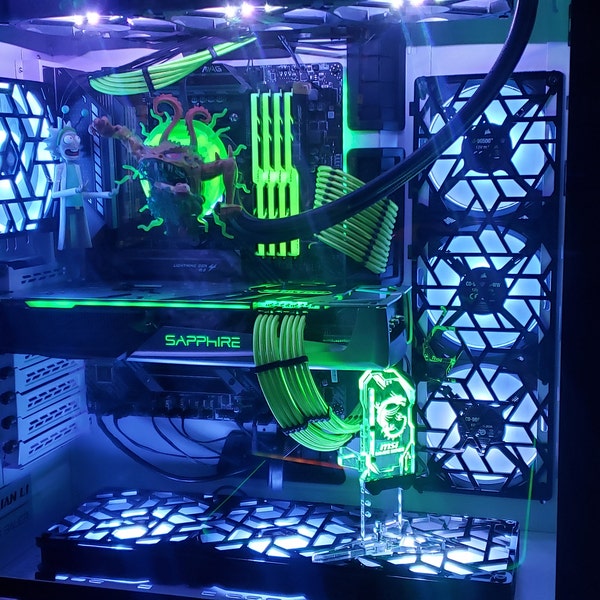 Custom Computer Pc Fan Grill 360mm X 120mm Black Lasercut Acrylic - Etsy