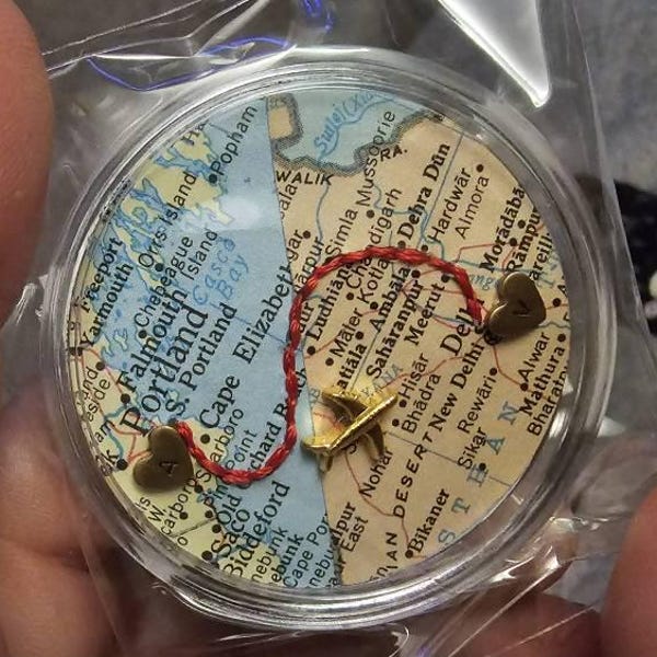 Long Distance Gift, Two Maps in One, Custom Map Gift, Maps in Frame ...