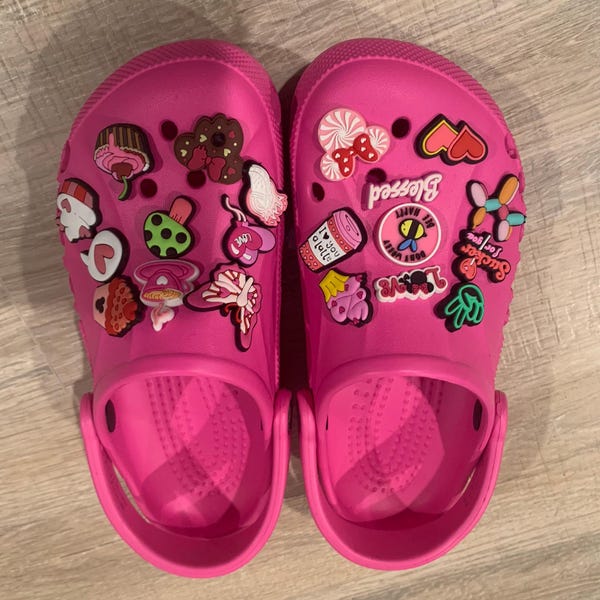 Pink Shoe Charms for Your Crocs, Croc Compatible Clog Accessories, Pink ...