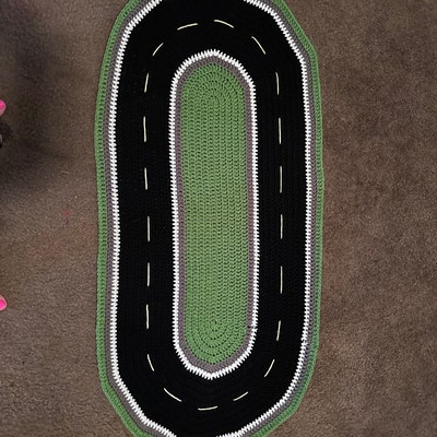 Racetrack Play Mat Rug, Crochet - Etsy