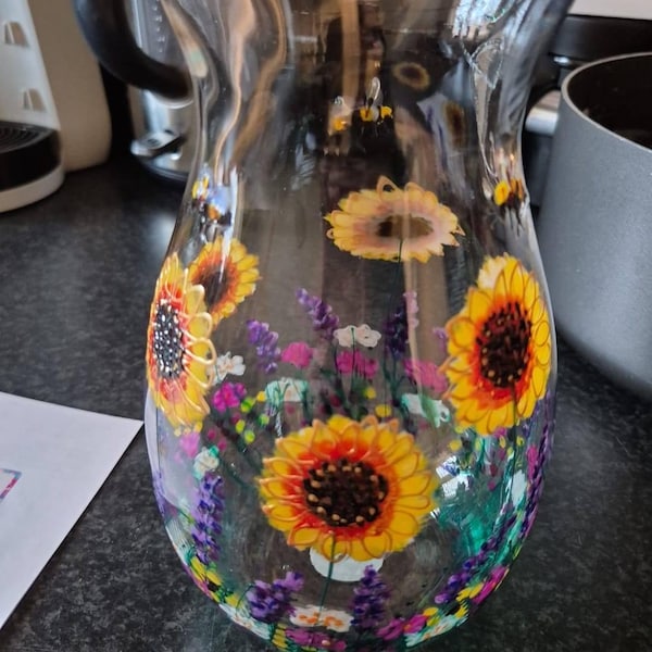 Colour Carnival, Hand Painted Gin Glass (can Personalise) Unique ...