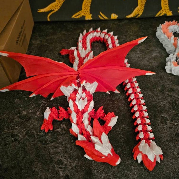 Crystal Wolf Dragon Cinderwing3d, STL File for 3D Printing,, STL Print ...