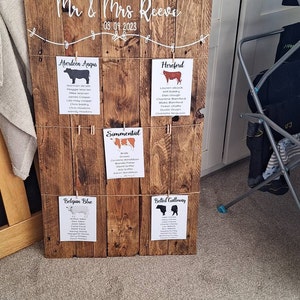 Cow Wedding Table Numbers/country Theme Wedding Table Numbers/farm ...