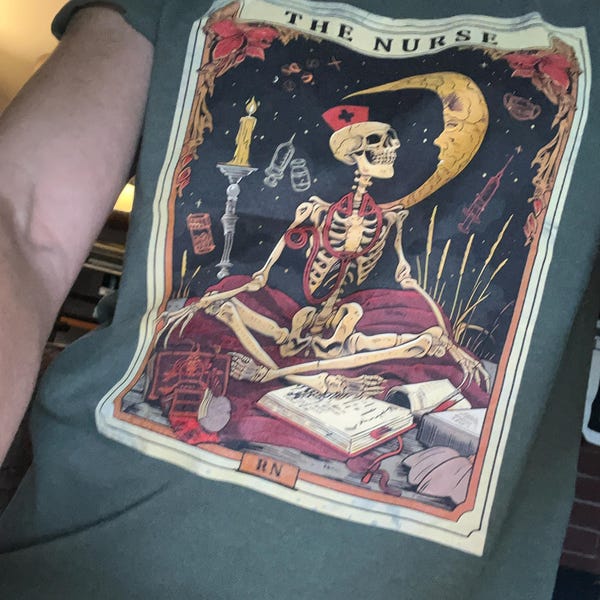 The Reader Tarot Print, Skeleton Reader Tarot Card Wall Art, Book Lover ...