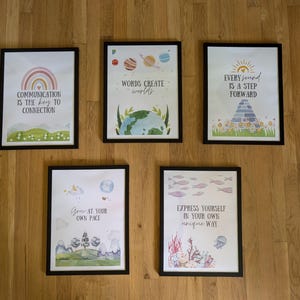 5 Speech Pathology Therapy Posters Motivational Affirmations Positive ...