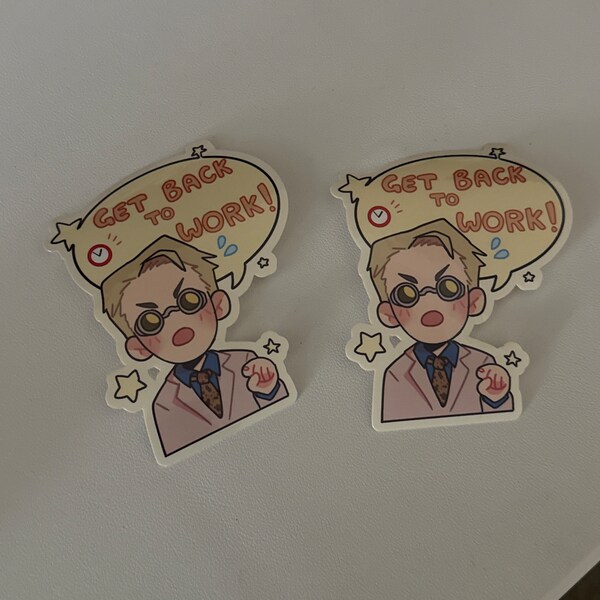 Get to Work Sticker! - Etsy