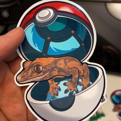 Pokémon Crested Gecko Sticker - Etsy